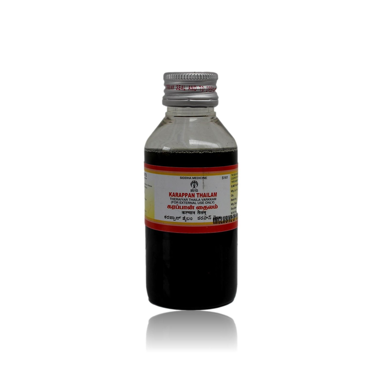 Karappan Thailam, Siddha, 100 Millilitres – IMPCOPS