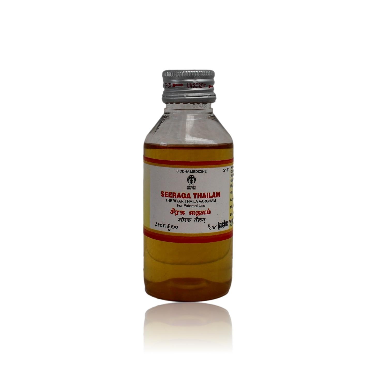 Seeraga Thailam, Siddha, 100 Millilitres – IMPCOPS